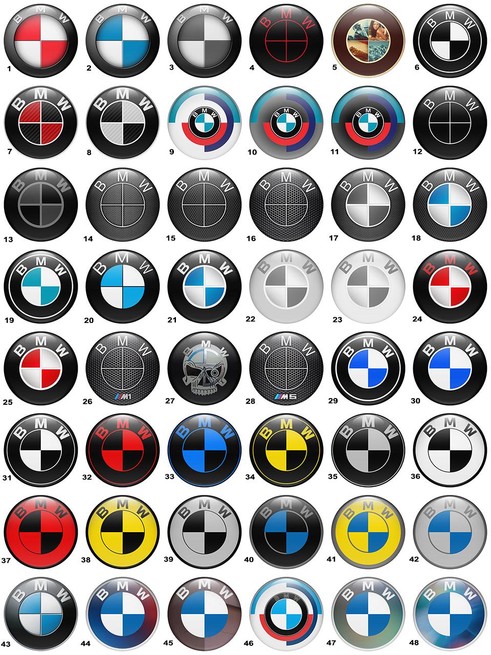 BMW Center Caps Stickers |domed Rim Decals | BMW Hub Cap Badges |3M Car ...