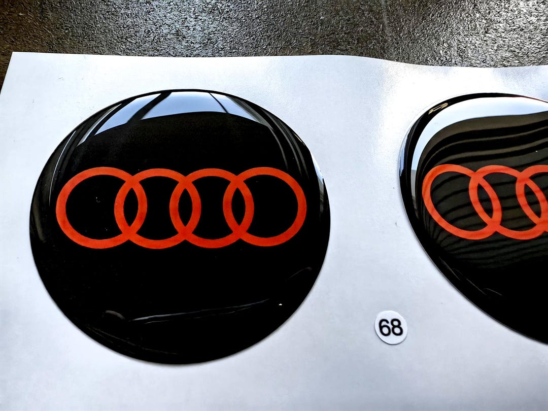 Audi Wheel Emblem 4pcs High-quality Epoxy Gel Stickers | Audi Domed Rim ...