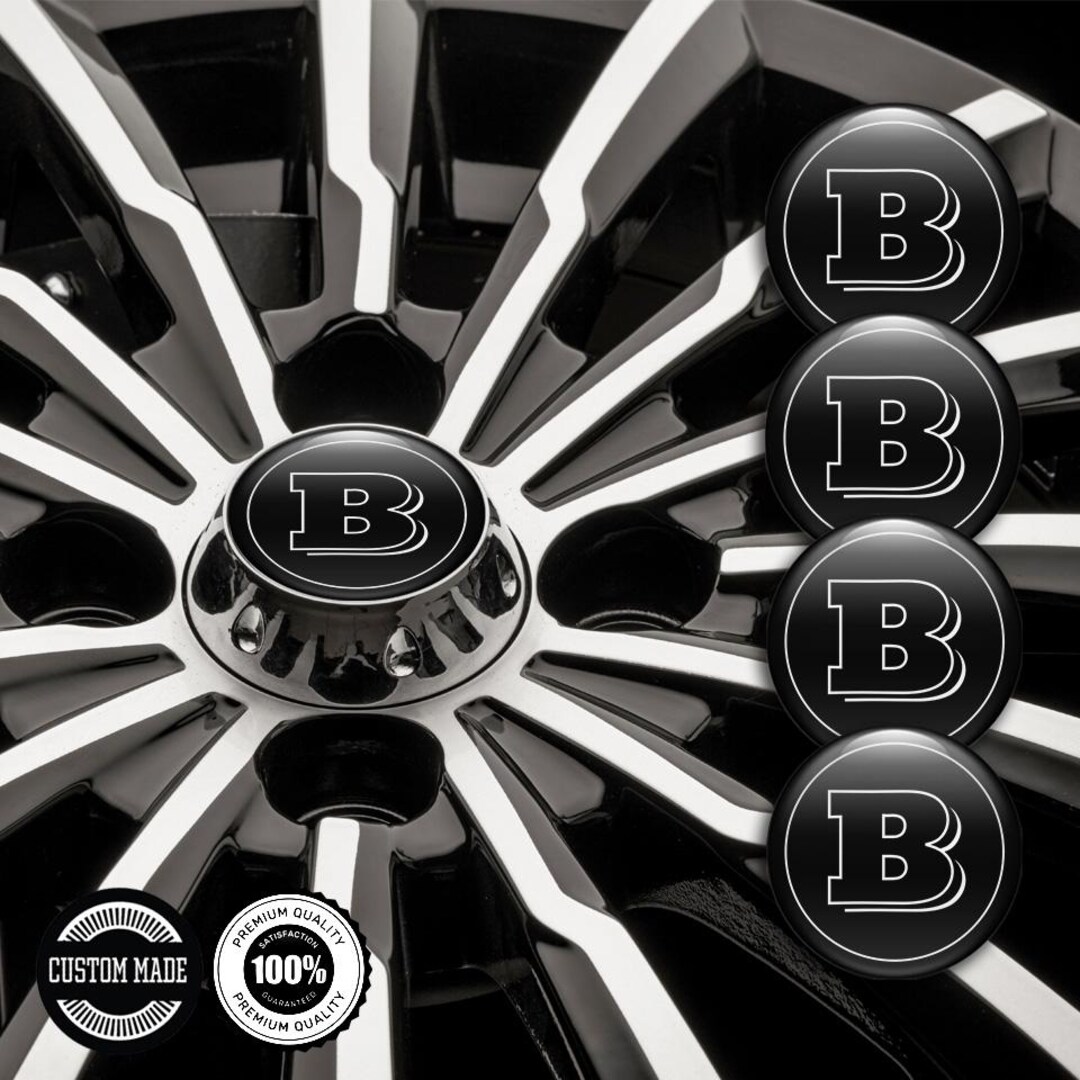 Brabus Center Caps Stickers | Brabus Domed Rim Decals | Hub Cap Badges ...