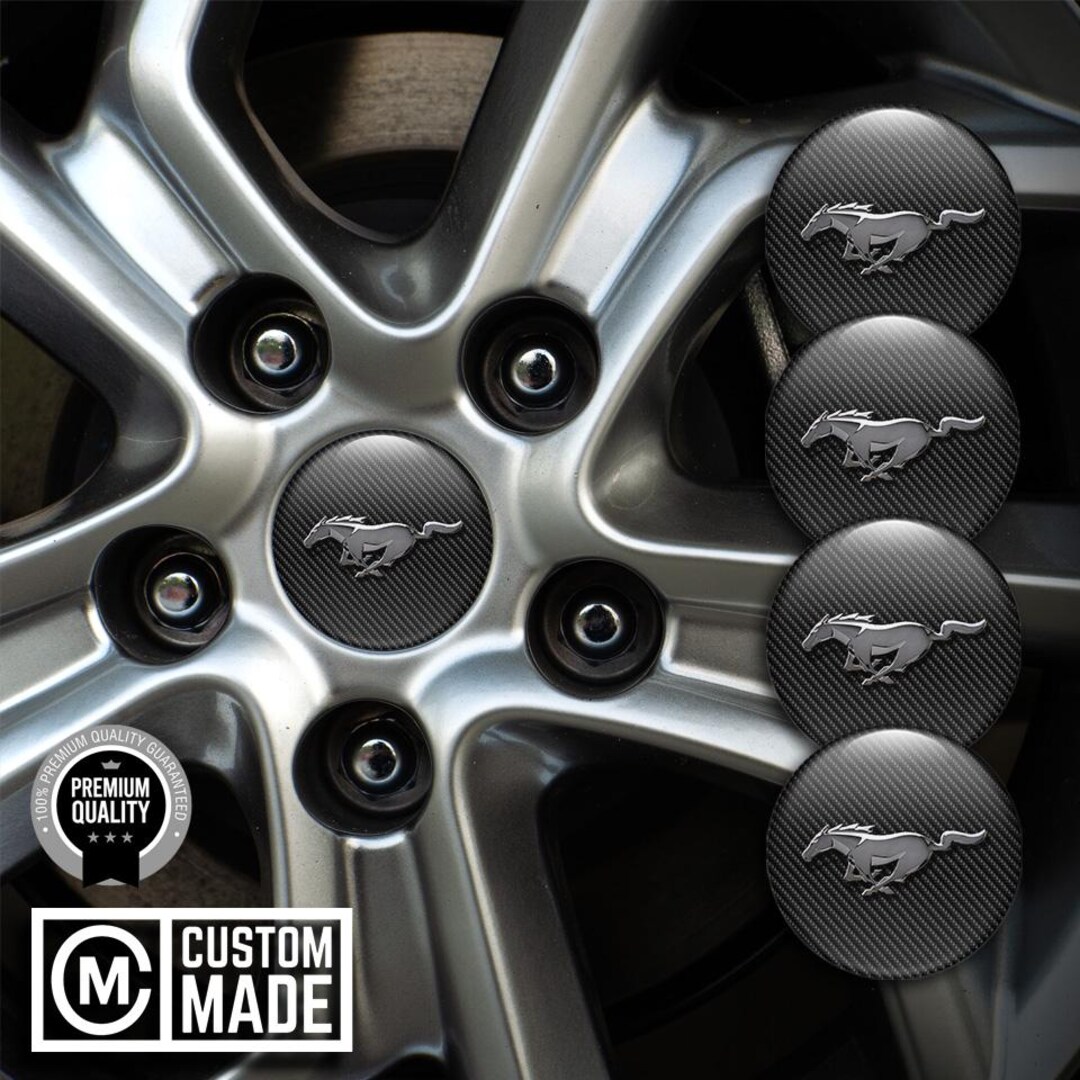 Mustang Center Caps Stickers Domed Rim Decals Mustang Hub Cap Badges 3M ...