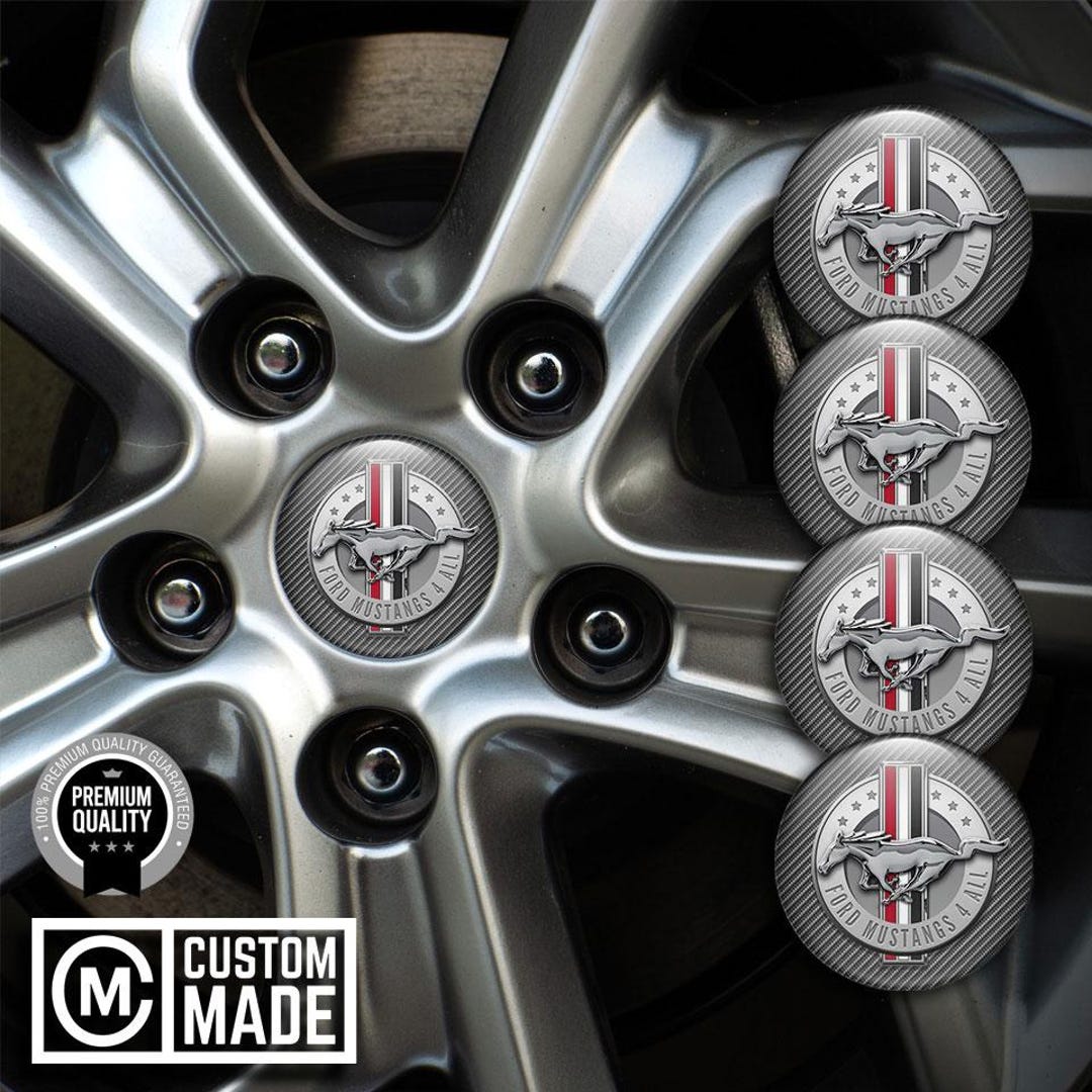 Mustang Center Caps Stickers | Domed Rim Decals | Mustang Hub Cap ...