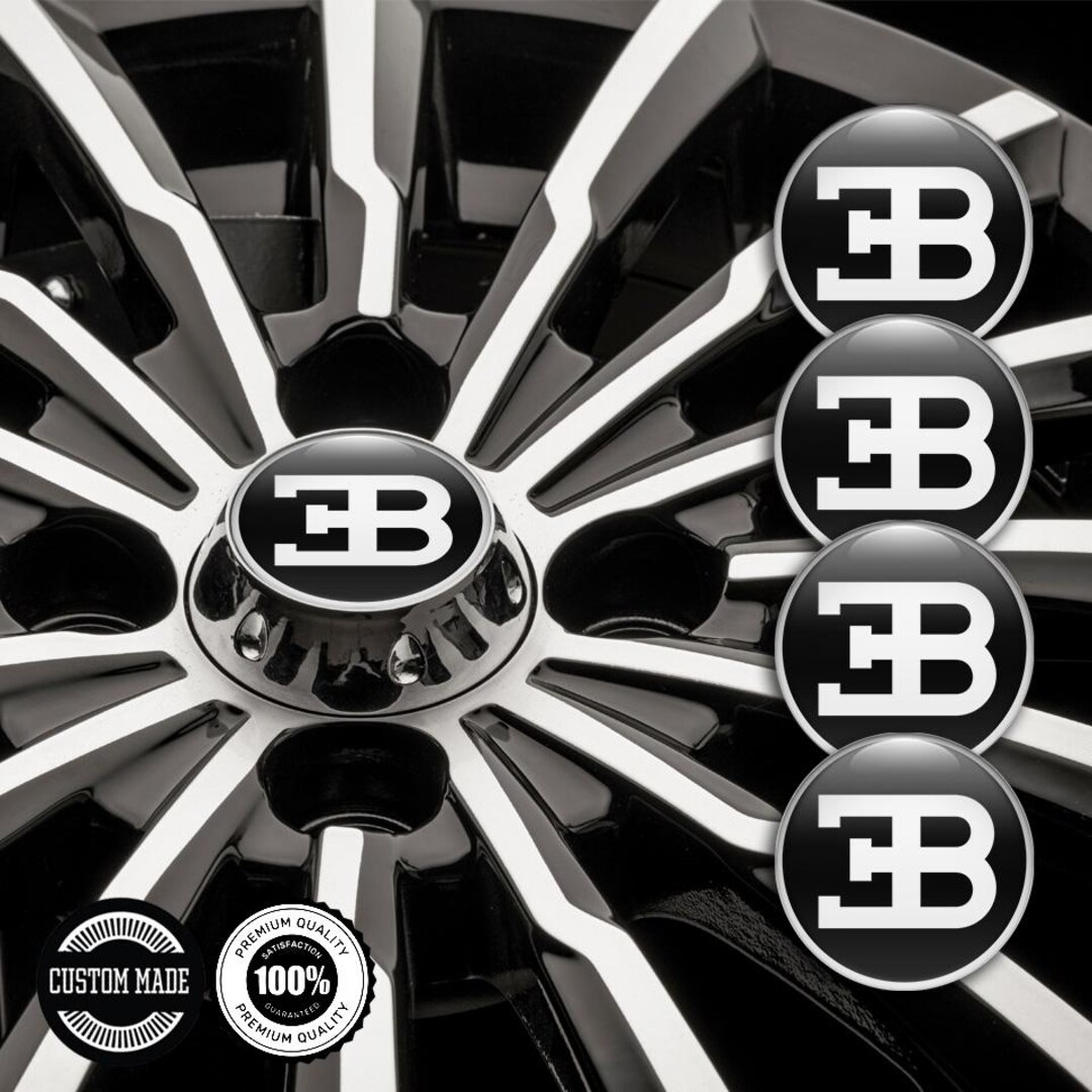 Bugatti Center Caps Stickers | Bugatti Domed Rim Decals | Hub Cap ...