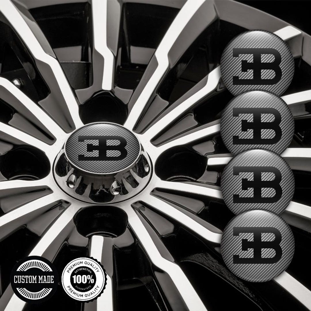 Bugatti Center Caps Stickers | Bugatti Domed Rim Decals | Hub Cap ...