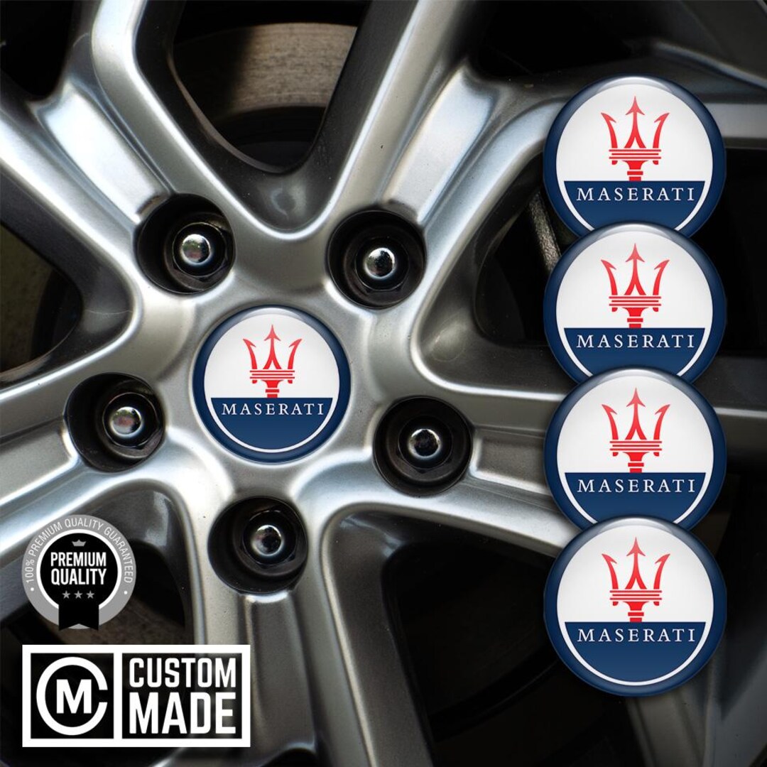 Maserati Center Caps Stickers | Domed Rim Decals | Maserati Hub Cap ...