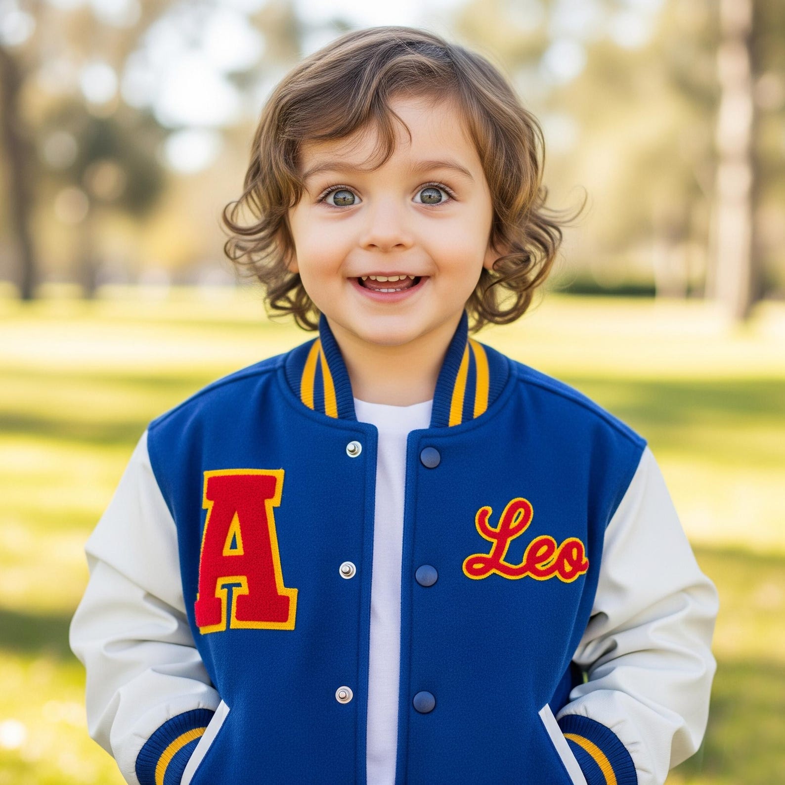 Personalized Kid Name Varsity Unisex Jacket, Customized Baseball Jacket ...