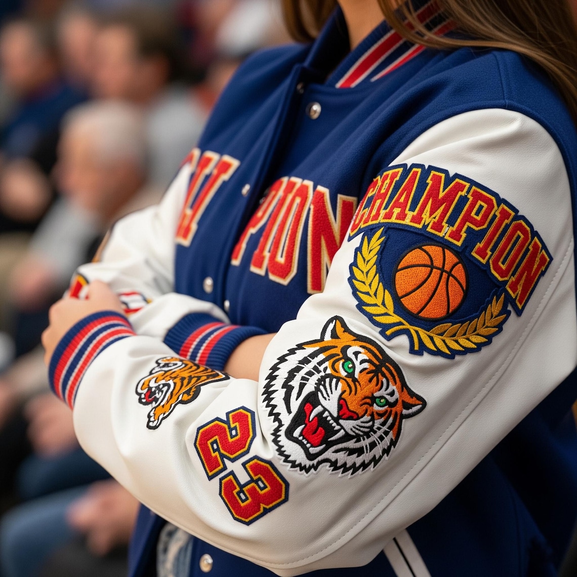 Varsity Letterman Jacket for Women Custom Line Bomber Jacket for High ...
