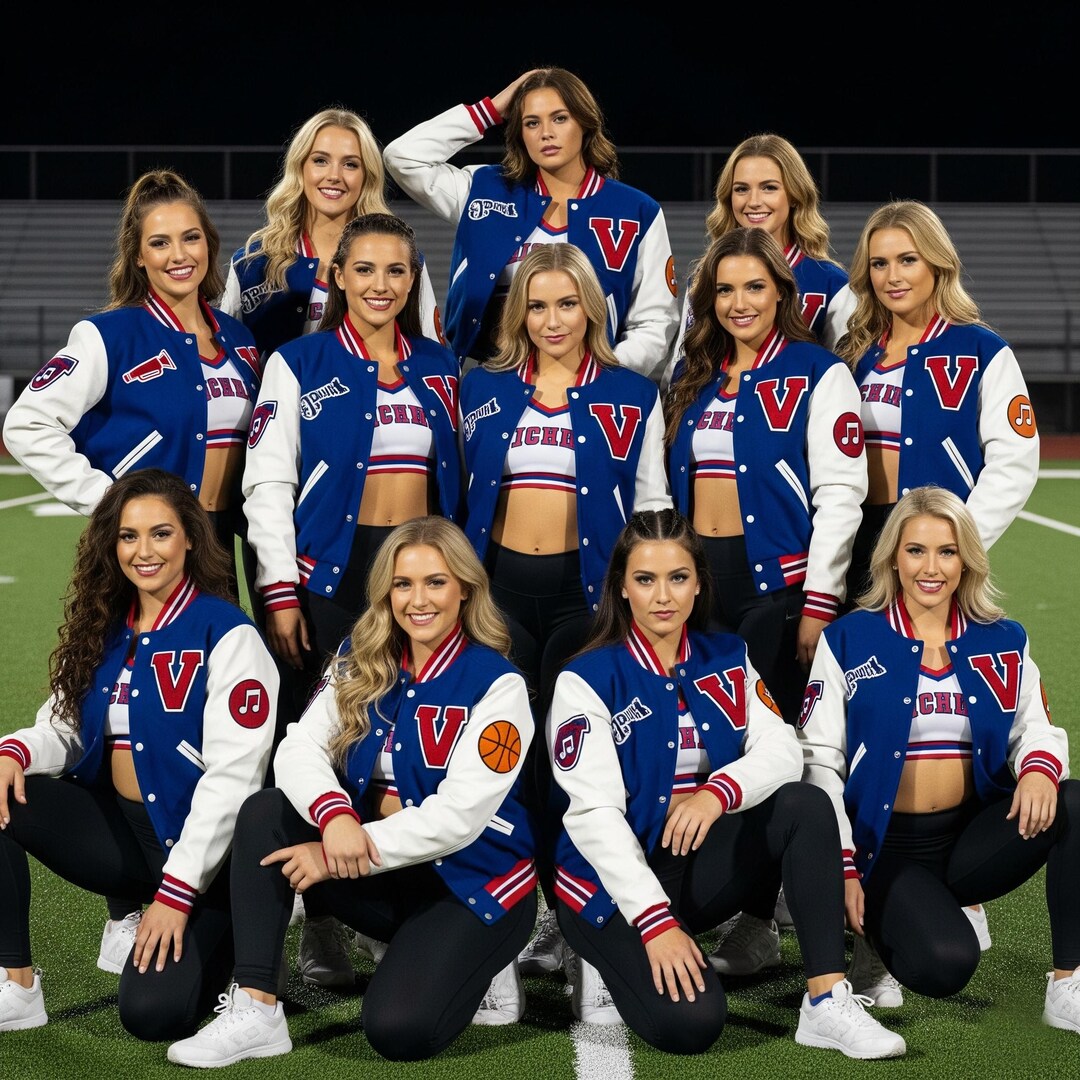 Cheer Leaders - Women Hand-tailored Custom Varsity Baseball College ...