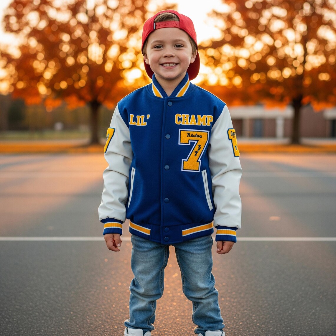 Custom Kids Varsity Jacket, Personalized Name Initial Sports Jacket ...