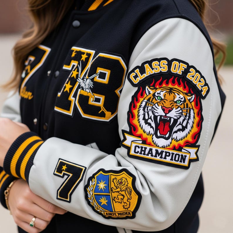 Custom Varsity Jacket – Personalized Chenille Embroidery, Women’s ...