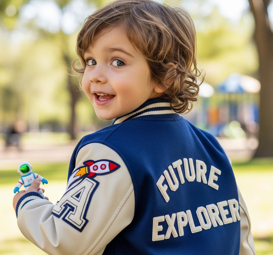 Personalised Name Children's Varsity Jacket Kids Letterman Jacket ...