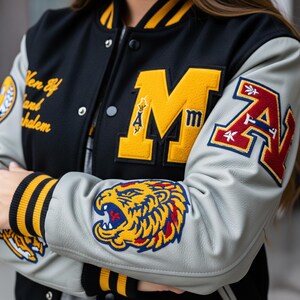Custom Varsity Jacket – Personalized Chenille Embroidery, Women’s ...