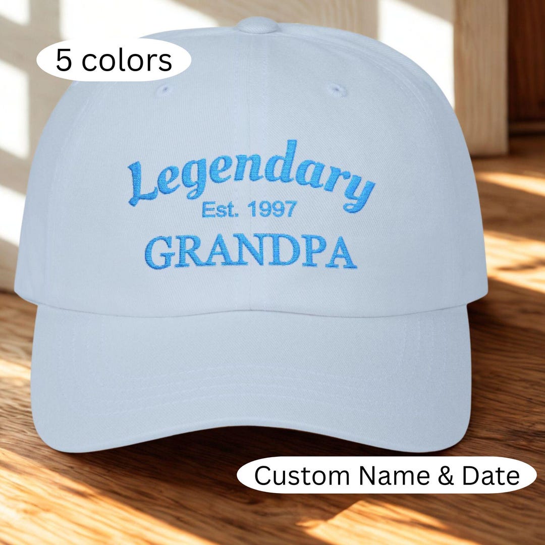 Custom Embroidered Grandpa Hat, Gift for Father's Day, Grandparent's ...