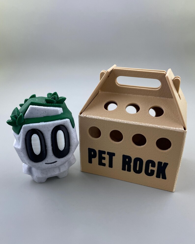 3D Printed Blob Lab Pet Rock: Collectible Desk Toy With Container - Etsy