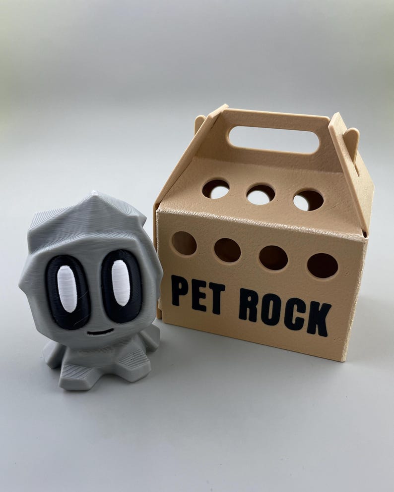 3D Printed Blob Lab Pet Rock: Collectible Desk Toy With Container - Etsy