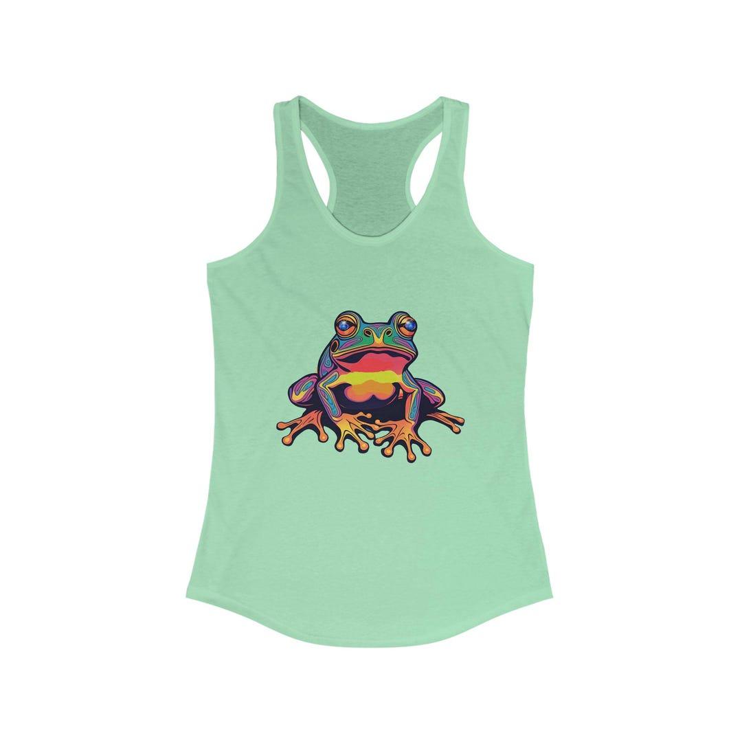 Colorful Frog Racerback Tank, Summer Top, Nature Lover Gift, Casual ...