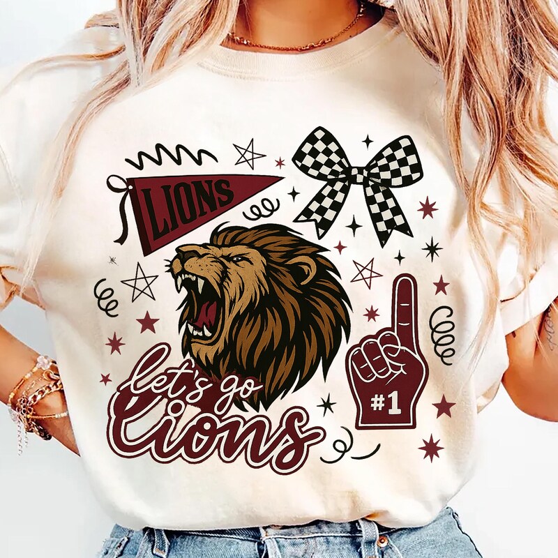 Maroon Lions Shirts - Etsy