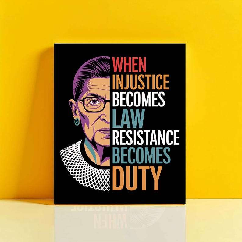 When Injustice Becomes Law Resistance Becomes Duty Sign PRINTABLE, Anti ...