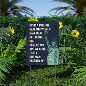 Save the Democracy Protest Sign PRINTABLE, Statue of Liberty Anti-trump ...