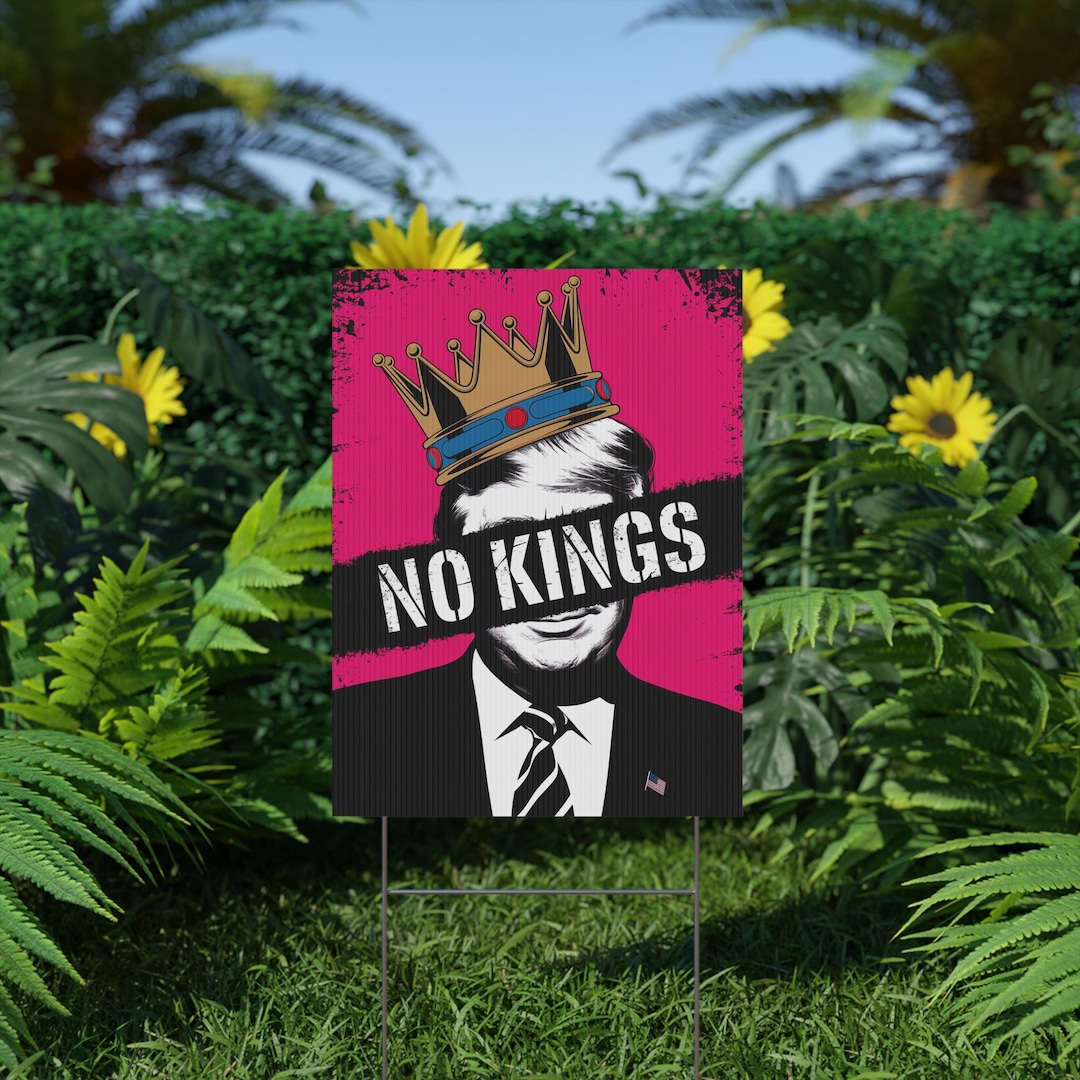No Kings Protest Sign PRINTABLE, Anti-trump Poster for March ...