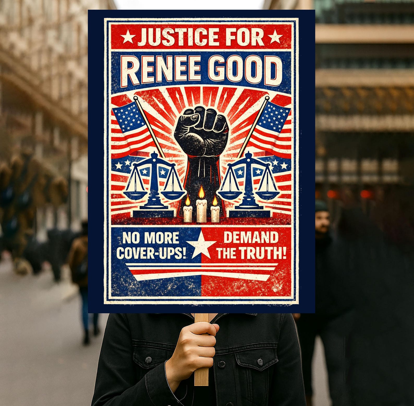 Justice for Renee Good Protest Sign PRINTABLE, Anti-trump, Abolish ICE ...