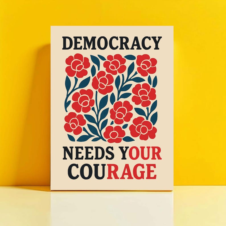 No Kings Protest Sign PRINTABLE, Pro Democracy, Anti-trump, Resist ...