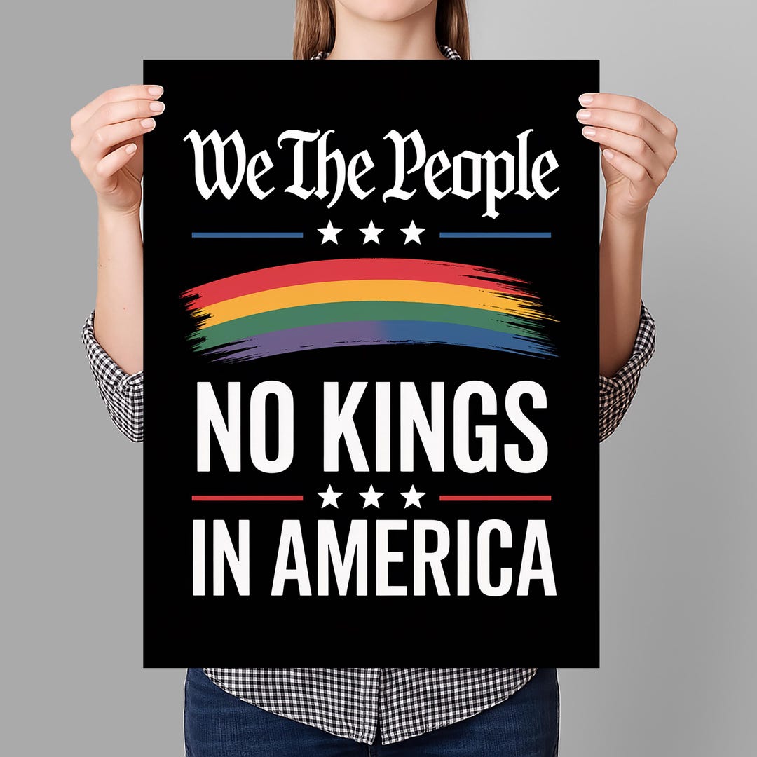 We the People No Kings in America Protest Sign PRINTABLE, Anti-trump ...