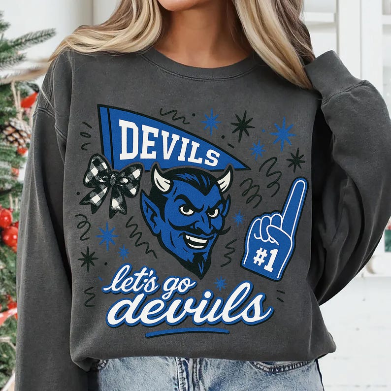 Mascot PNG, Devils Doodle Shirt Design - Blue, Mascot School, College ...
