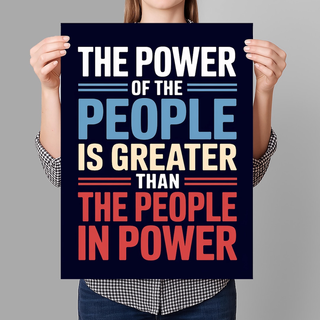 Power of the People Resist Protest Sign PRINTABLE, Anti-trump Protest ...