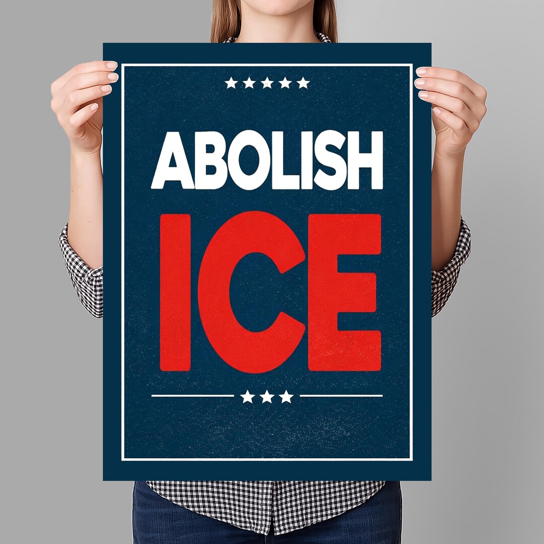 Abolish ICE Protest Sign PRINTABLE, Immigration Human Rights, Anti ...