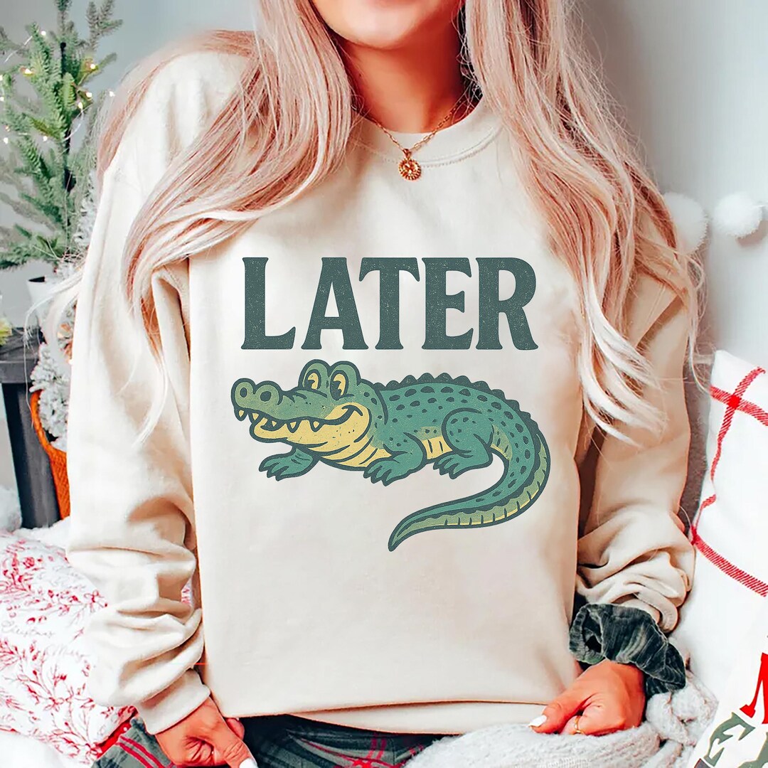 Later Gator Vintage 90s PNG, Alligator Graphic Shirt Png, Funky Cropped ...