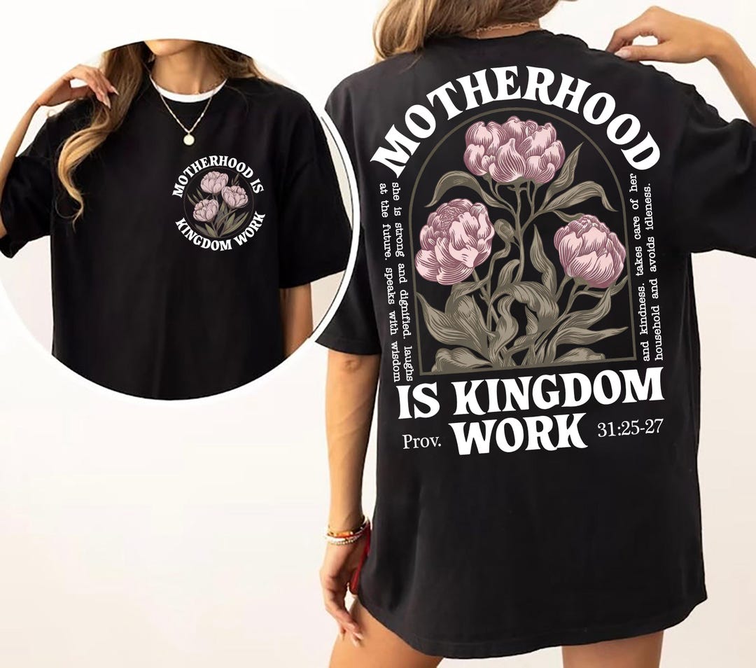 Motherhood is Kingdom Work PNG SVG, Mother's Day Png, Christian Svg ...