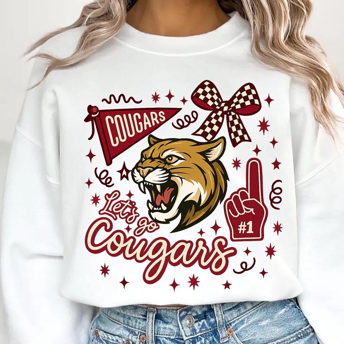 Mascot PNG, Cougars Doodle Shirt Design - Maroon, Mascot School ...