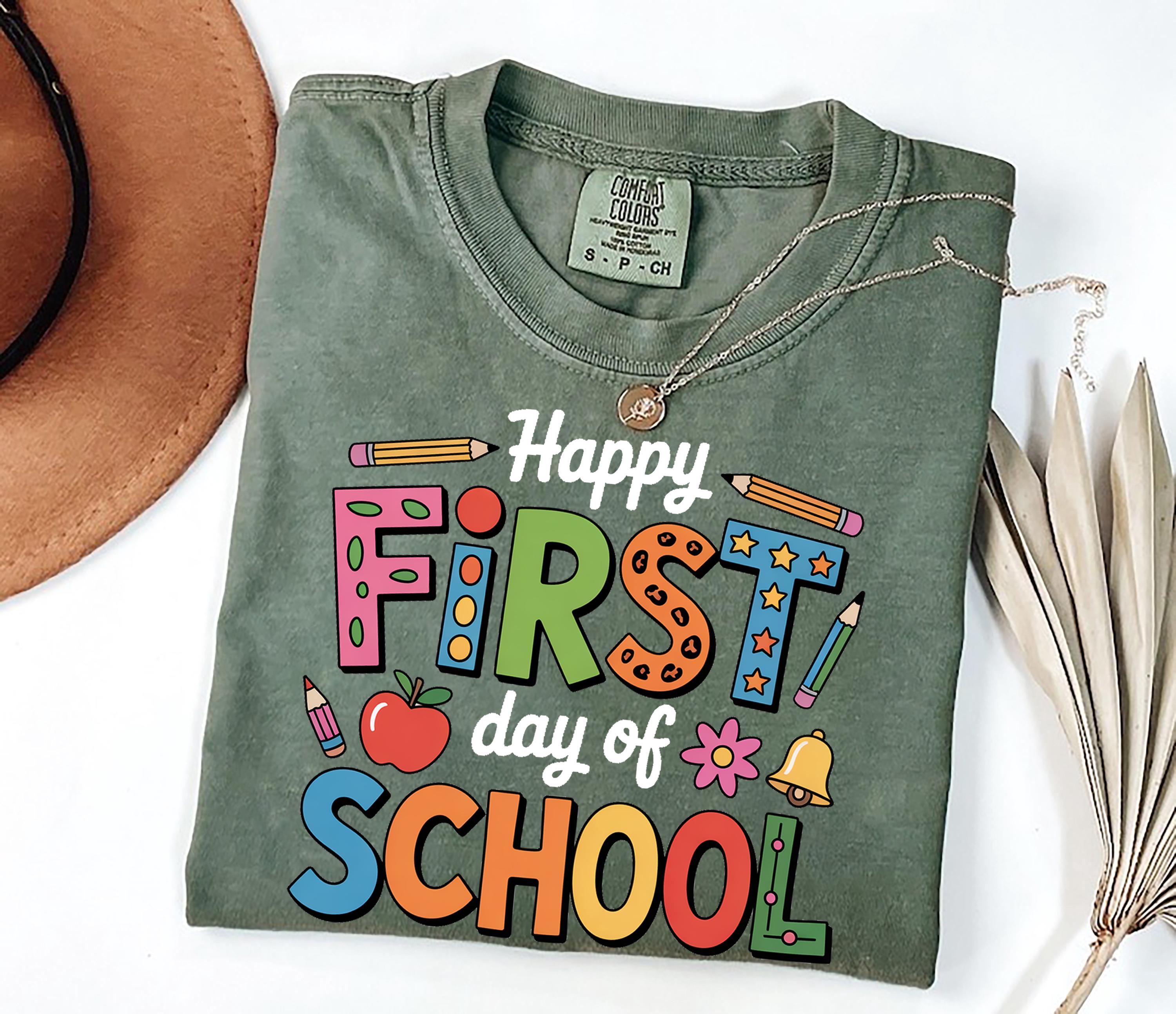 Teacher PNG, Happy First Day of School Shirt Png, Back to School Png ...
