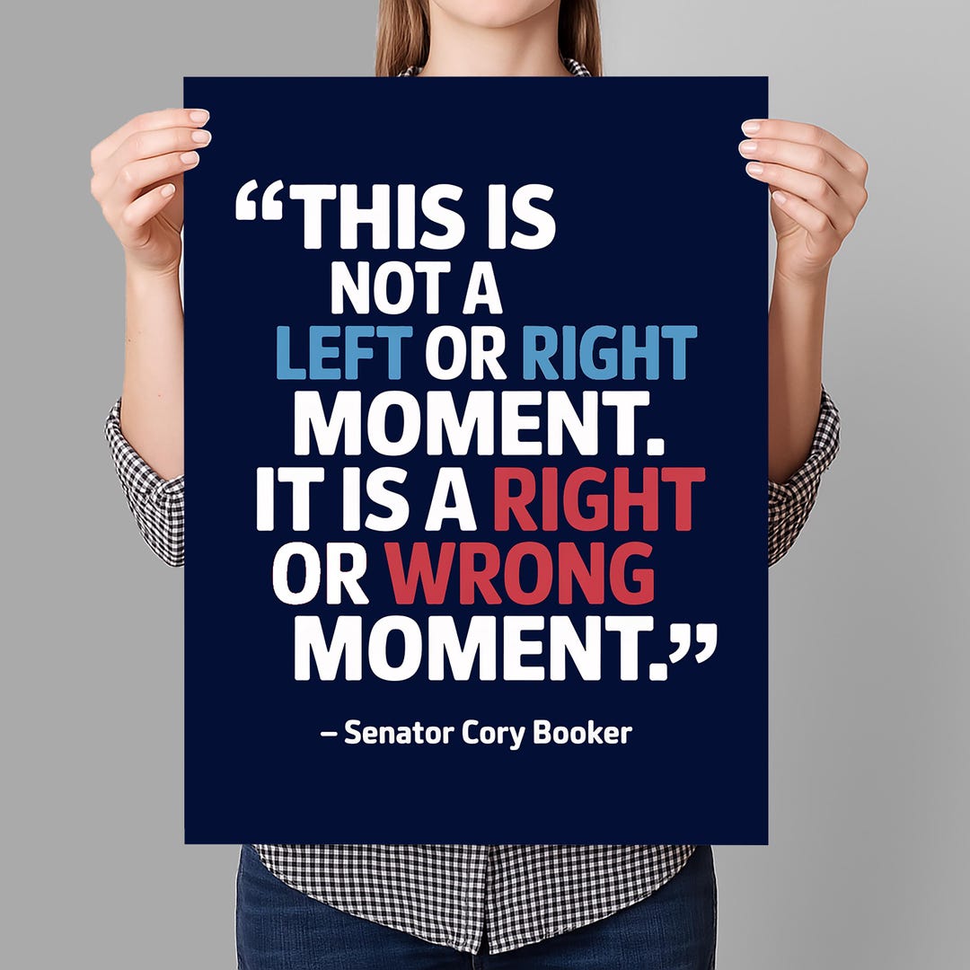 Senator Cory Booker Resist Protest Sign PRINTABLE, Anti-trump Protest ...