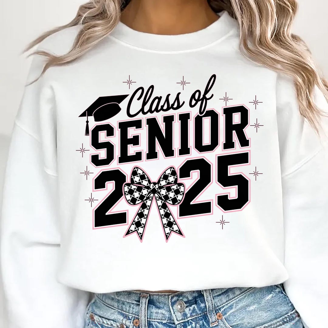 Retro Senior 2025 PNG SVG EPS, Class of 2025 Shirt Png, Coquette ...