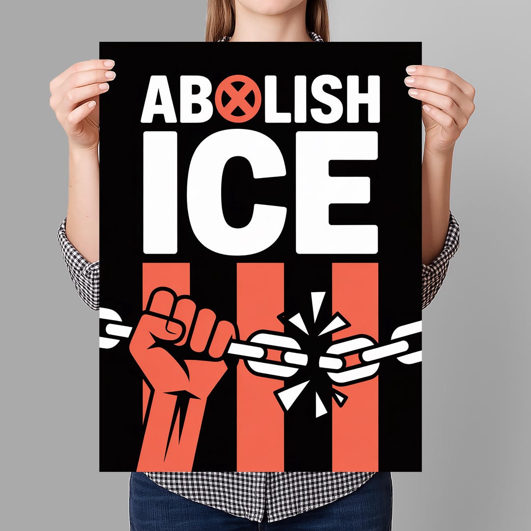 Abolish ICE Immigration Human Rights Protest Sign PRINTABLE, Anti-trump ...