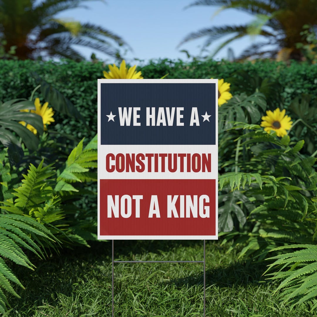 No Kings in America Resist Protest Sign PRINTABLE, Anti-trump Protest ...
