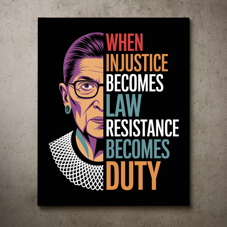 When Injustice Becomes Law Resistance Becomes Duty Sign PRINTABLE, Anti ...