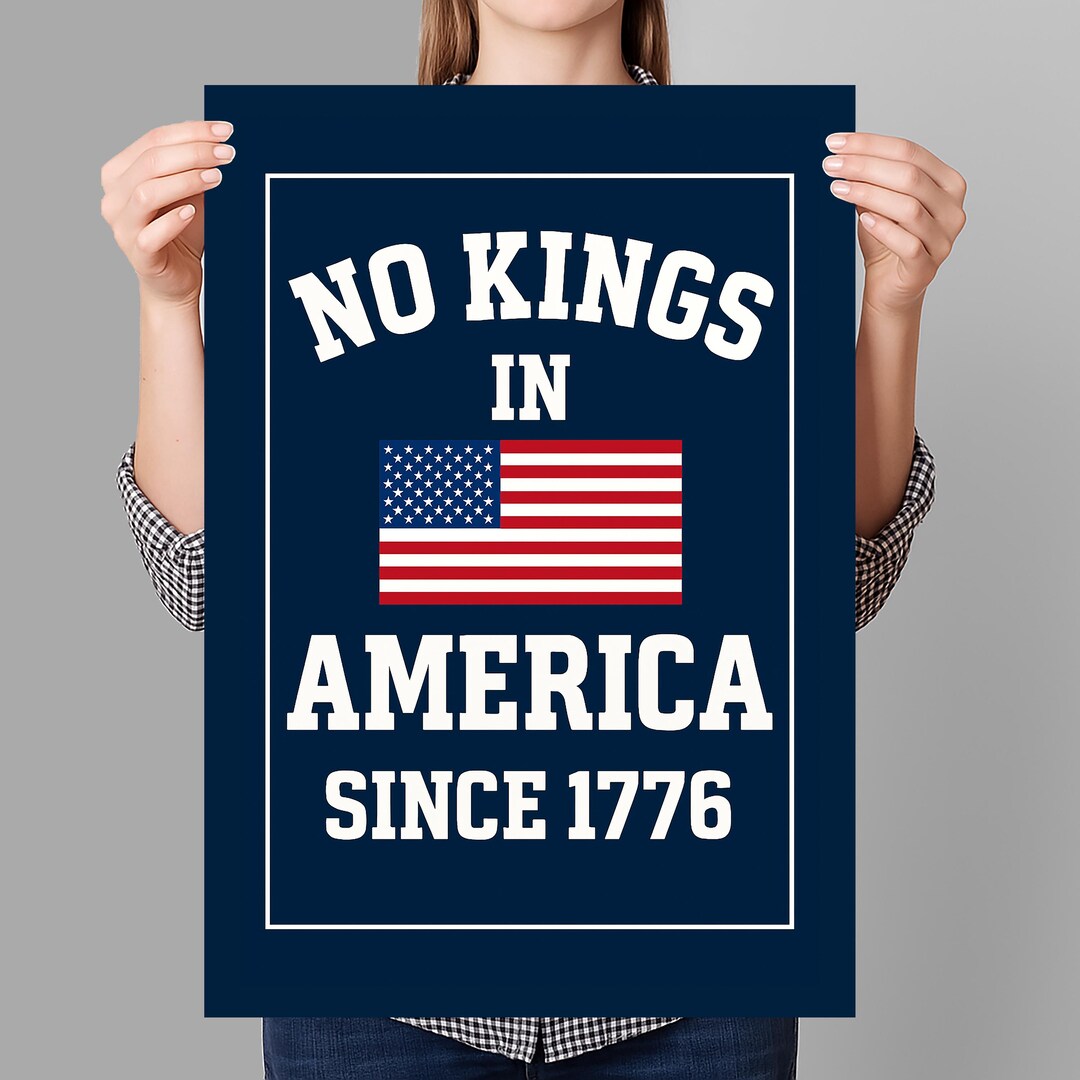 No Kings in America Resist Protest Sign PRINTABLE, Anti-trump Protest ...