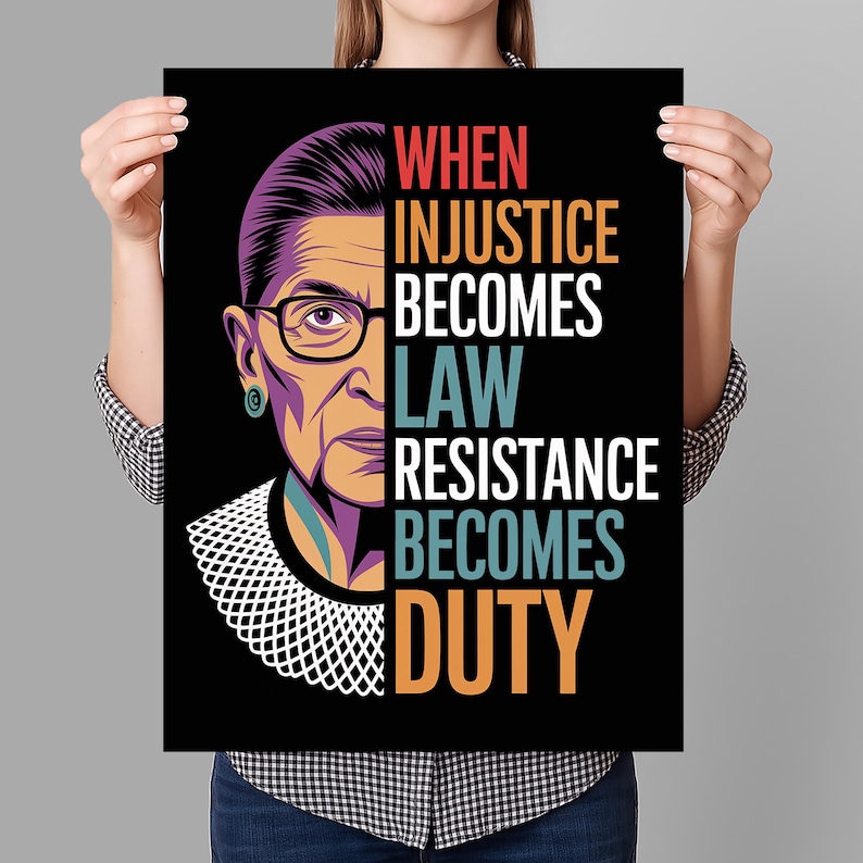 When Injustice Becomes Law Resistance Becomes Duty Sign PRINTABLE, Anti ...