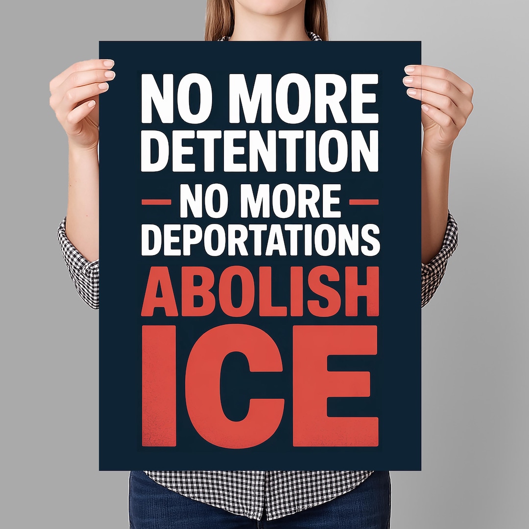 Abolish ICE Immigration Human Rights Protest Sign PRINTABLE, Anti-trump ...