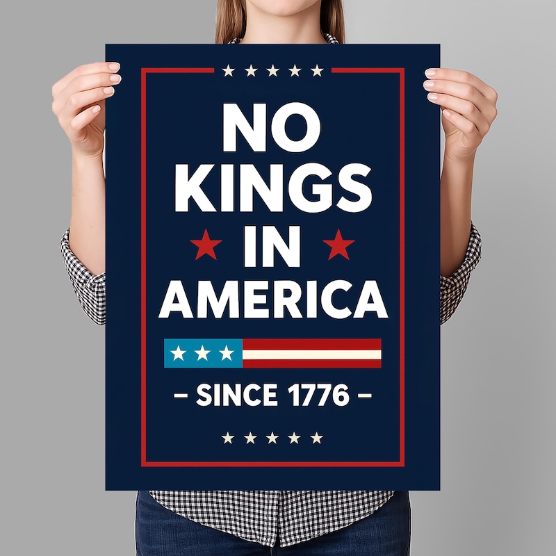 No Kings Protest Signs - Etsy