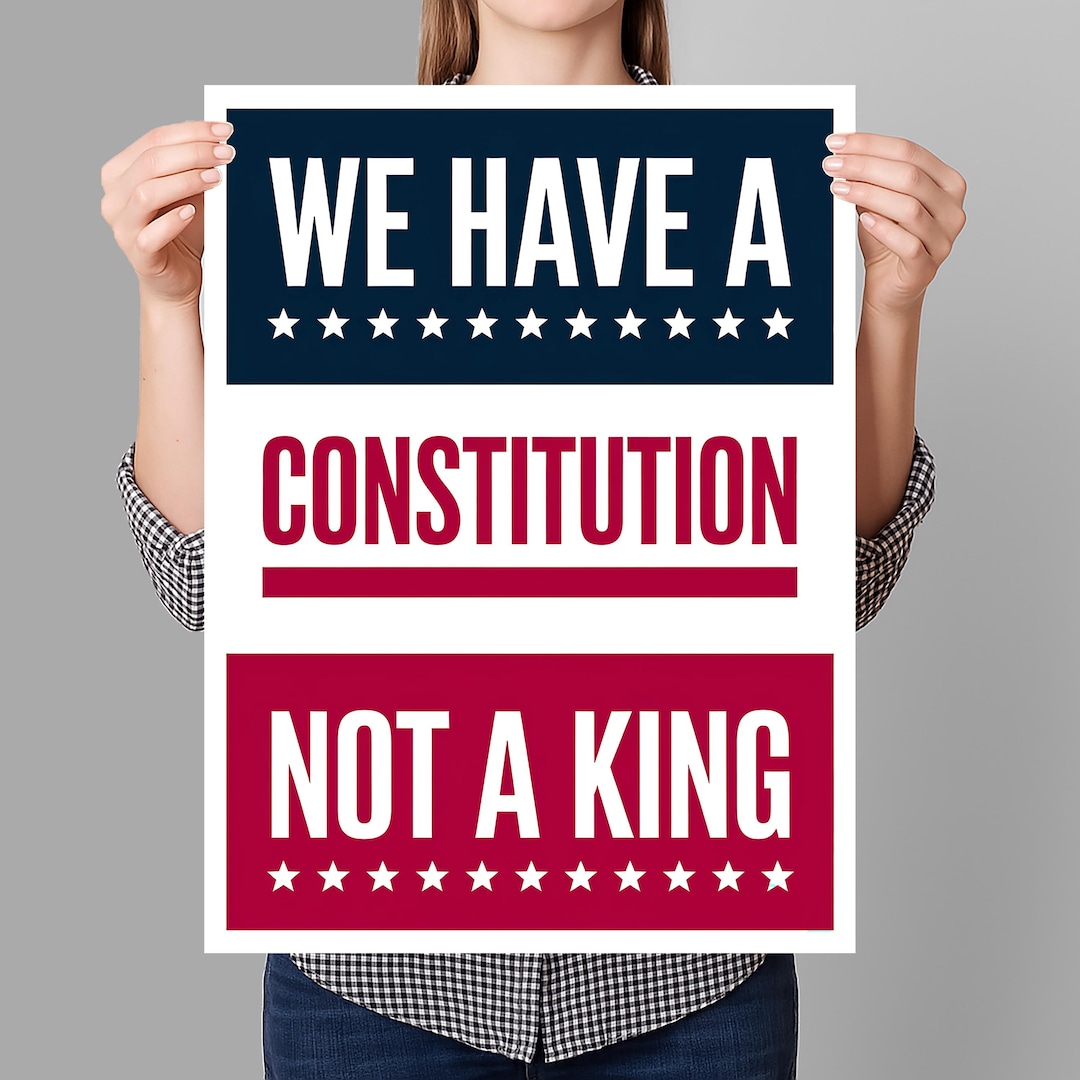 No Kings in America Resist Protest Sign PRINTABLE, Anti-trump Protest ...