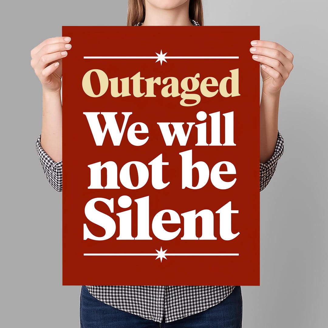 Outraged Resist Protest Sign PRINTABLE, Anti-trump Protest Poster Sign ...