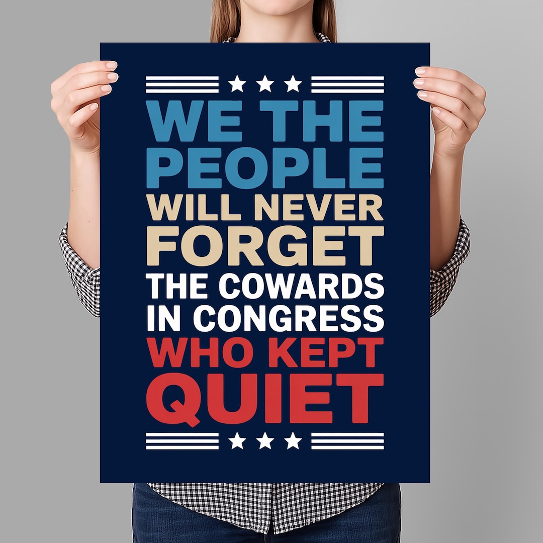 We the People Will Never Forget Protest Sign PRINTABLE, No Kings Anti ...