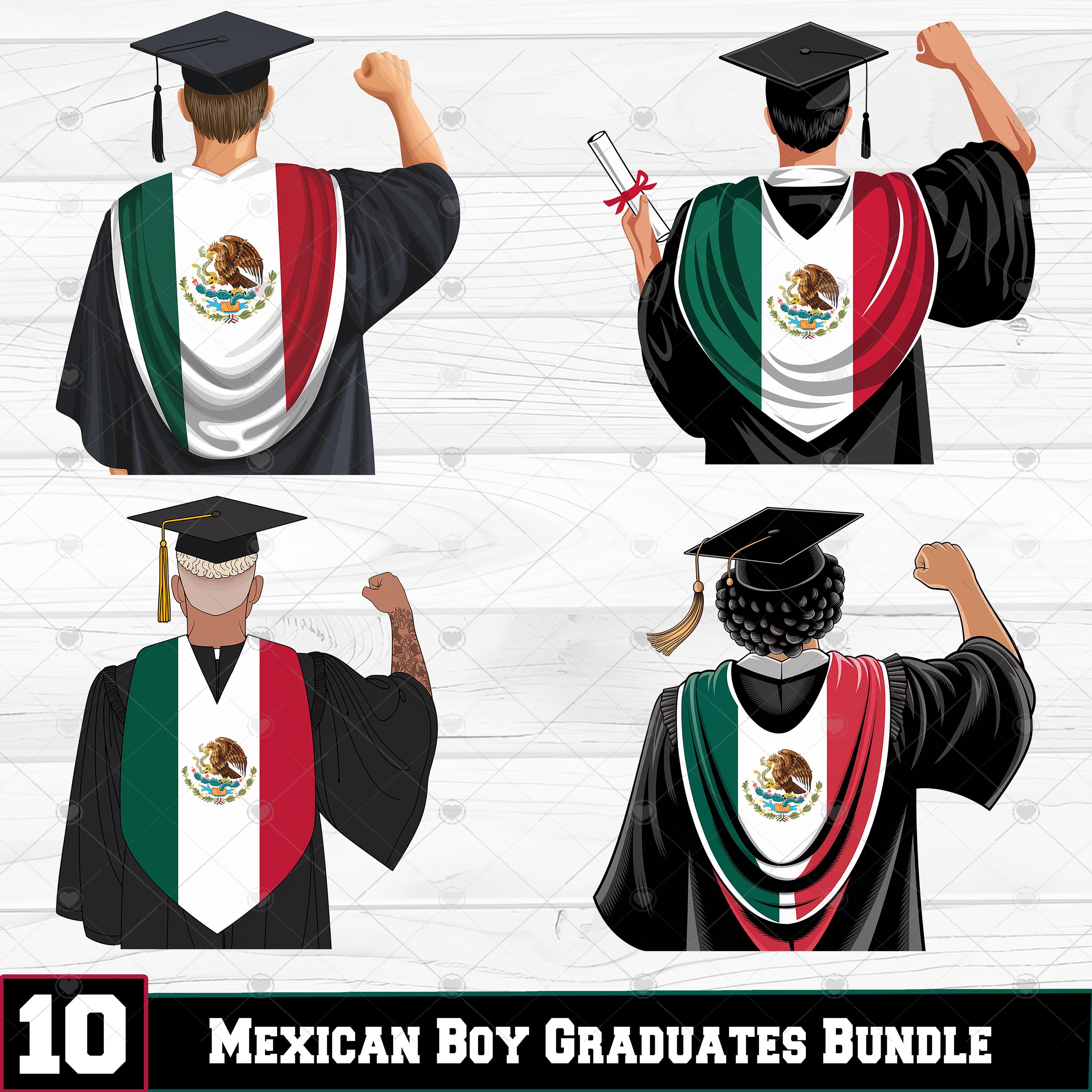 10 MEXICAN Boy Graduates PNG Bundle, Watercolor Mexican Boy Flag Shirt ...