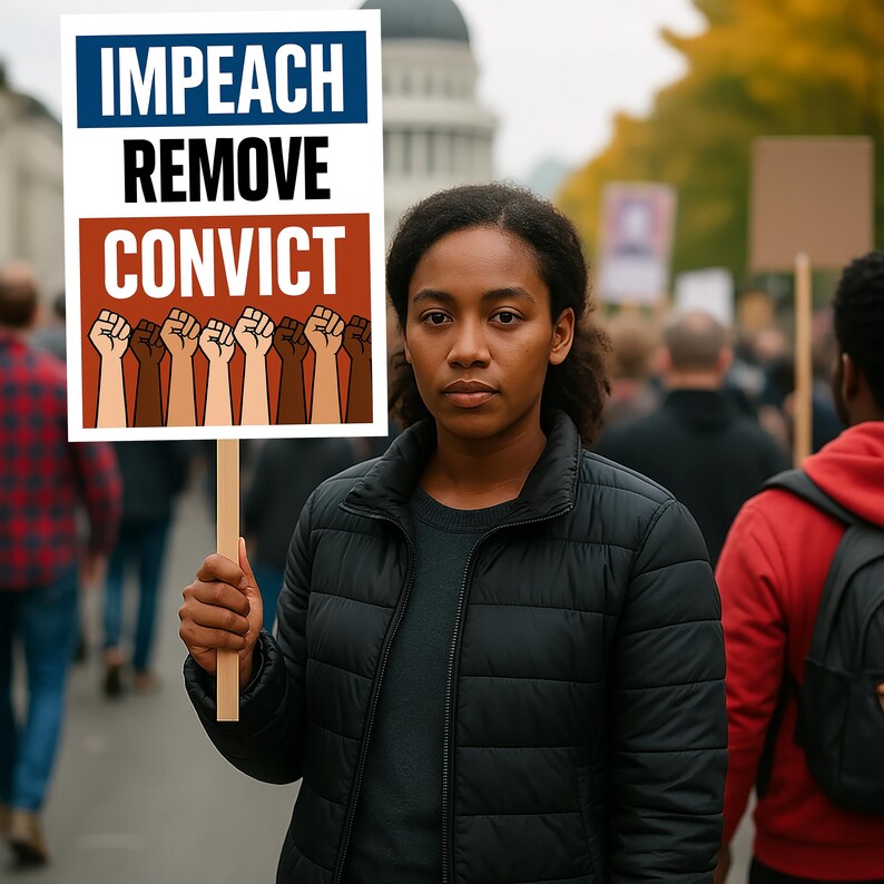 Impeach Remove Convict Protest Sign PRINTABLE, Anti-trump Protest ...