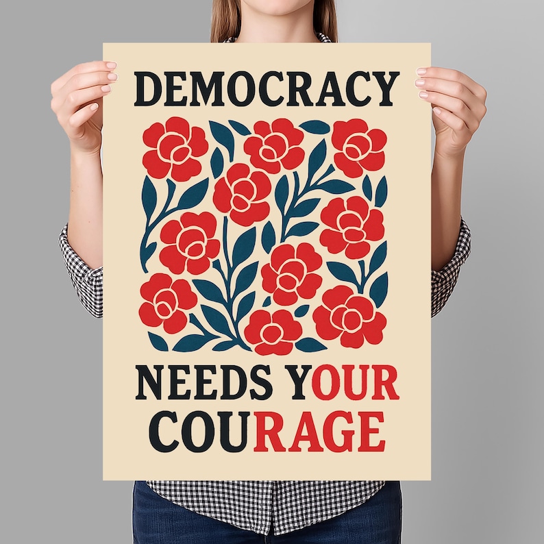 No Kings Protest Sign PRINTABLE, Pro Democracy, Anti-trump, Resist ...