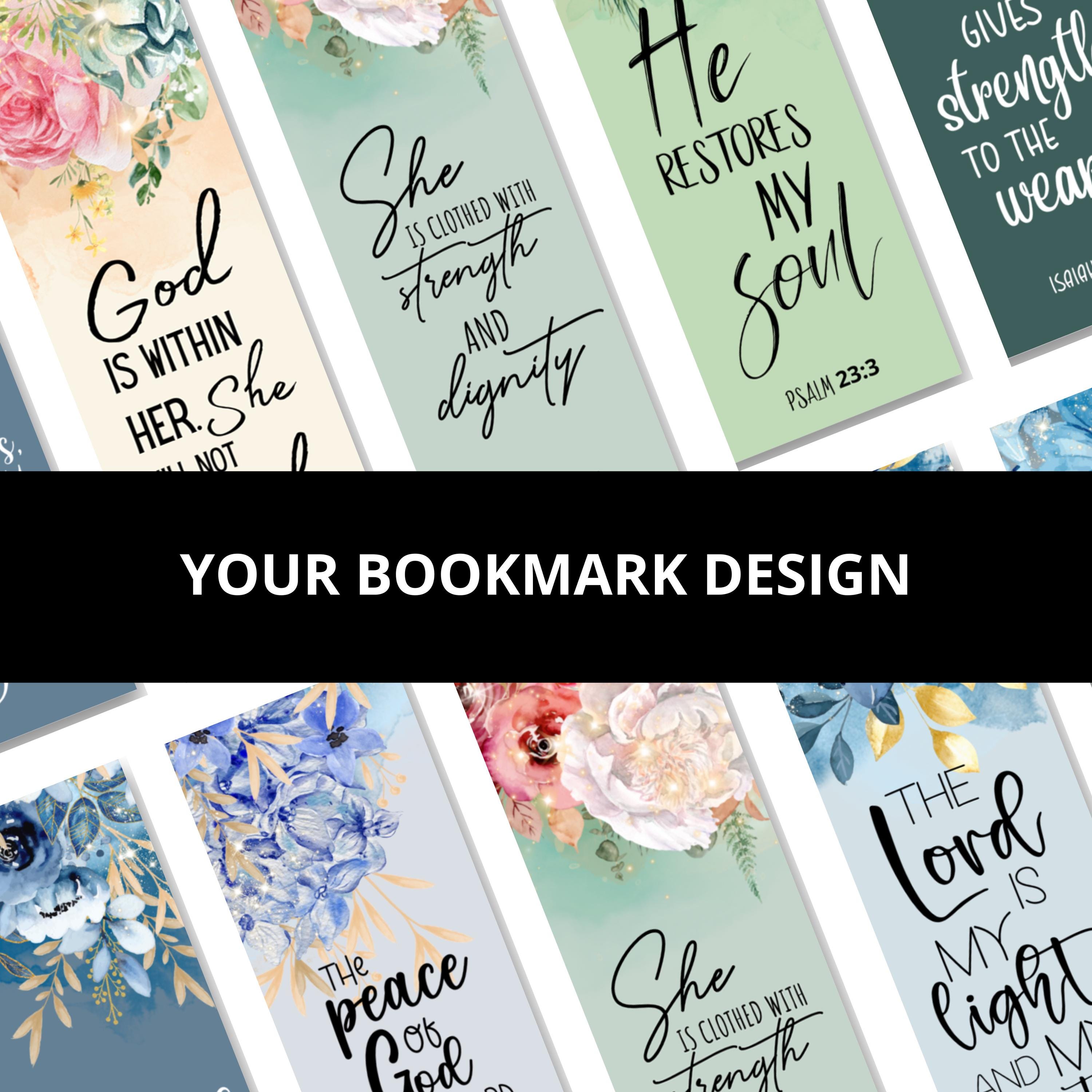 20 Bible Verse Bookmark Bundle, Printable Floral Bible Bookmark ...