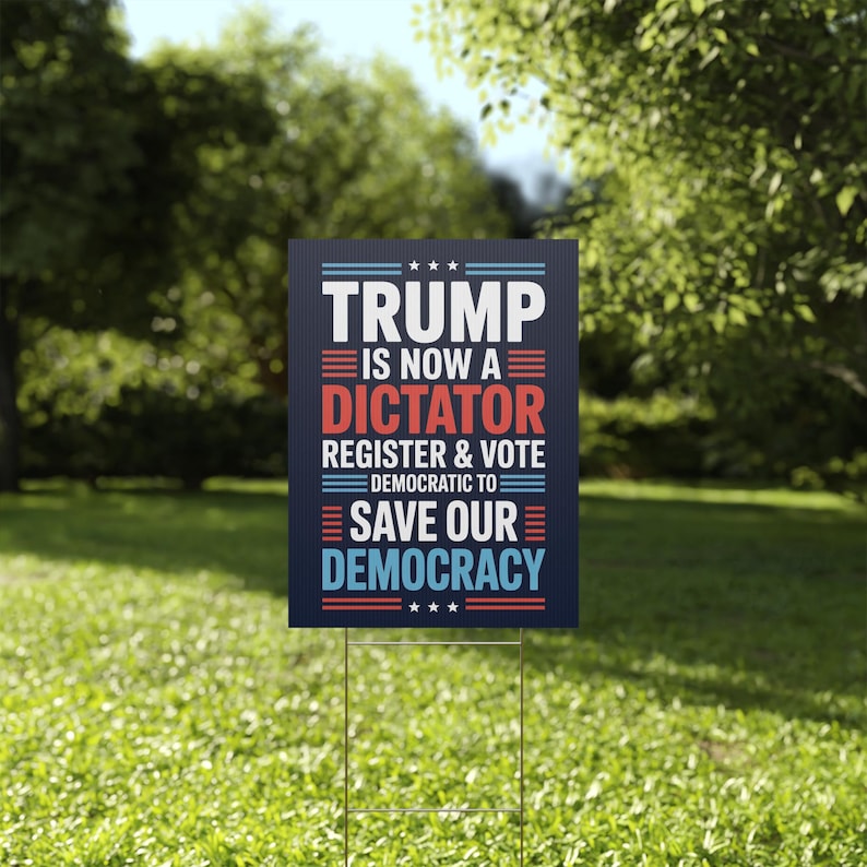 Save Our Democracy No Kings Protest Sign PRINTABLE, Anti-trump Protest ...